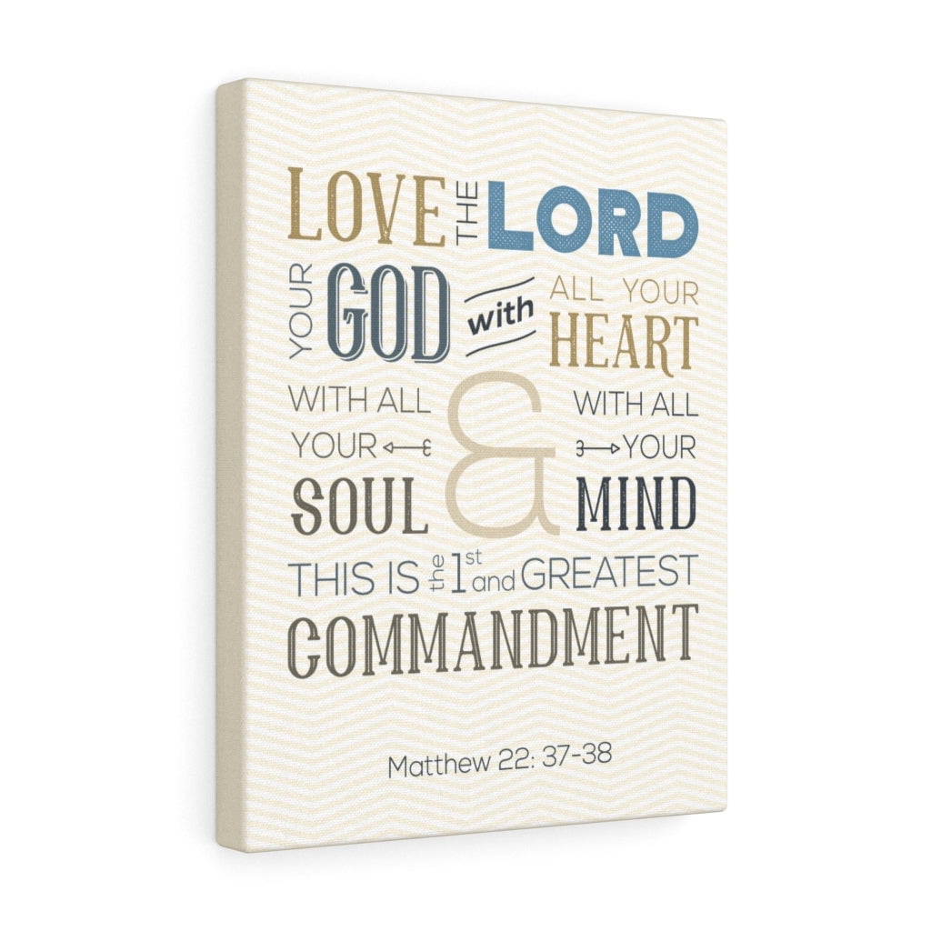 Scripture Walls Love The Lord Matthew 22:37-38 Bible Verse Canvas ...