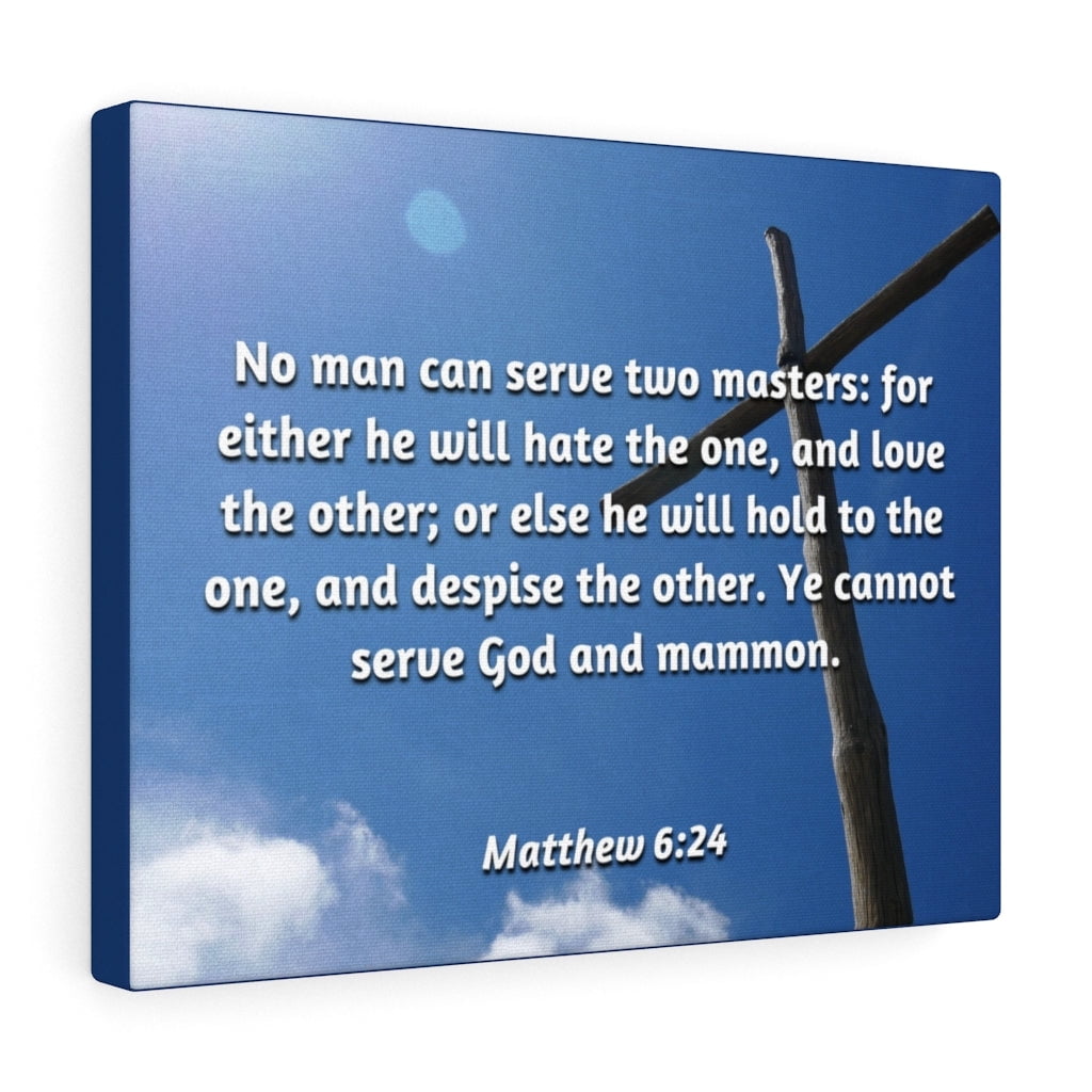 Scripture Walls Love The Other Matthew 6:24 Bible Verse Canvas ...