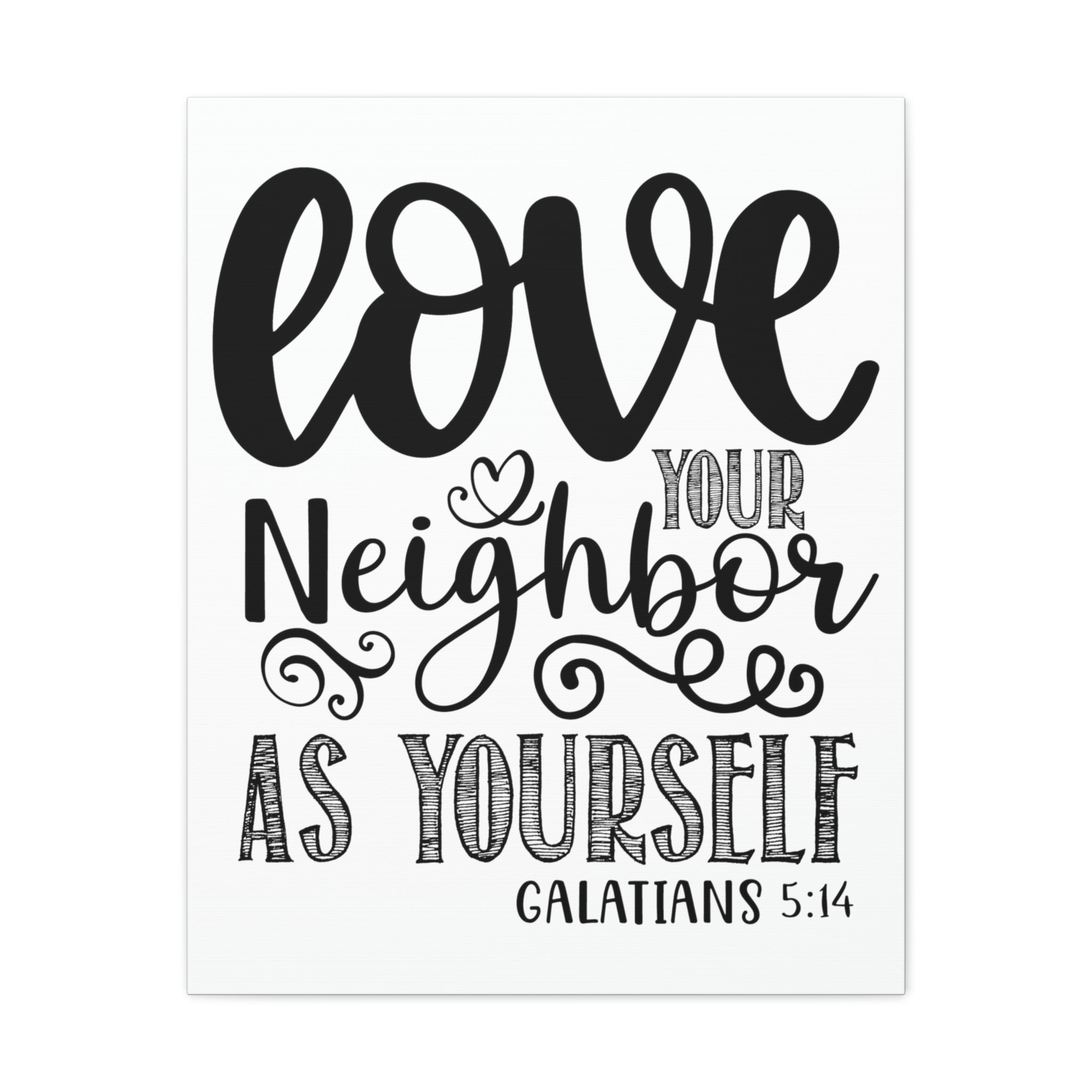 Scripture Walls Love Your Neighbor Galatians 5:14 Heart Christian Wall ...
