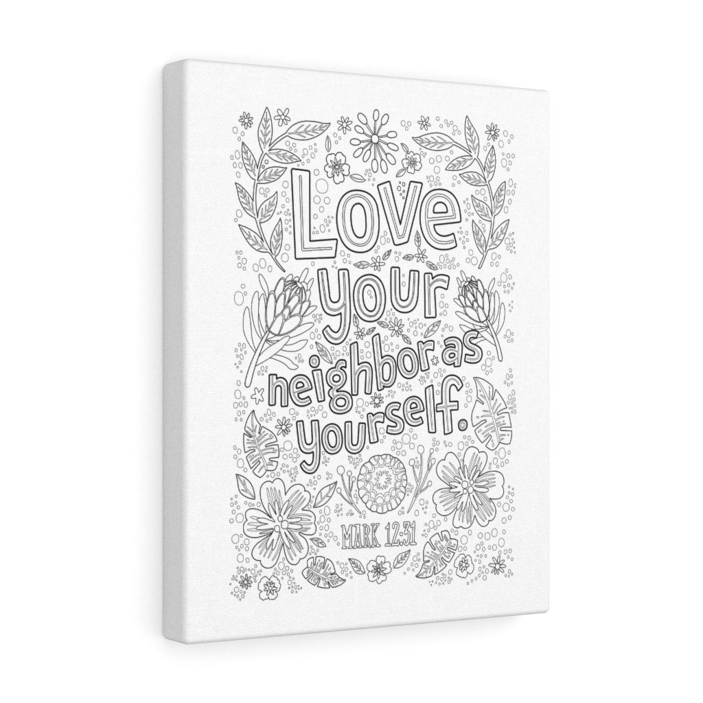 Scripture Walls Love Your Neighbor Mark 12:31 Bible Verse Canvas ...