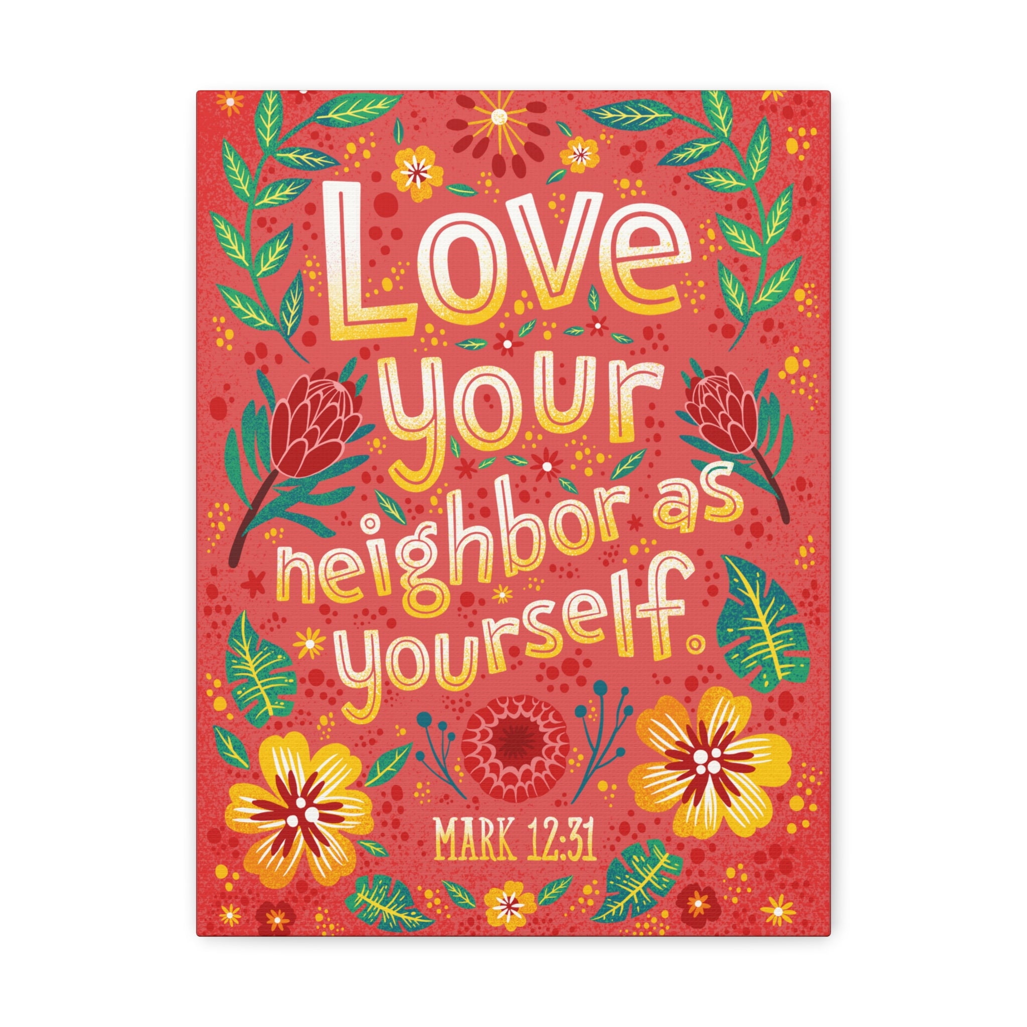 Scripture Walls Love Your Neighbor Mark 12:31 Bible Verse Canvas ...