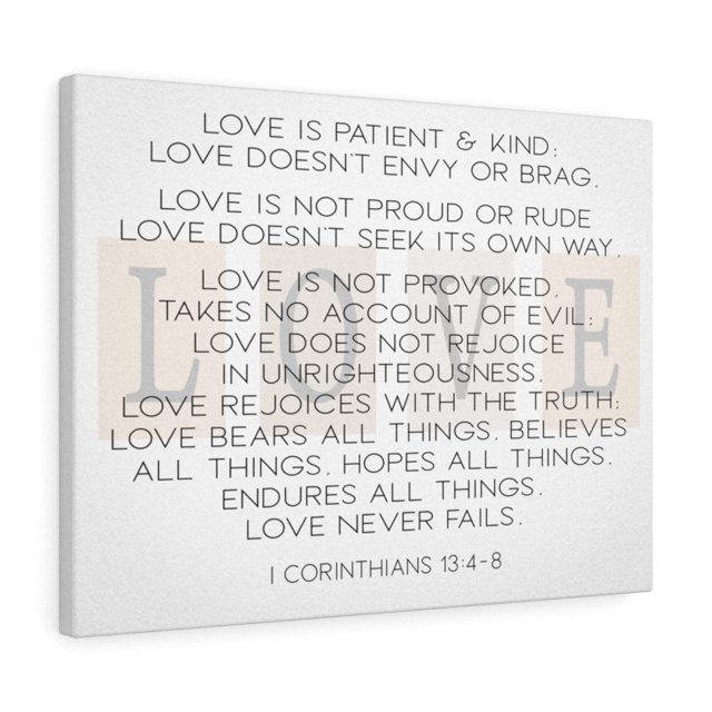 Scripture Walls Love is 1 Corinthians 13:4-8 Wall Art Christian Home ...