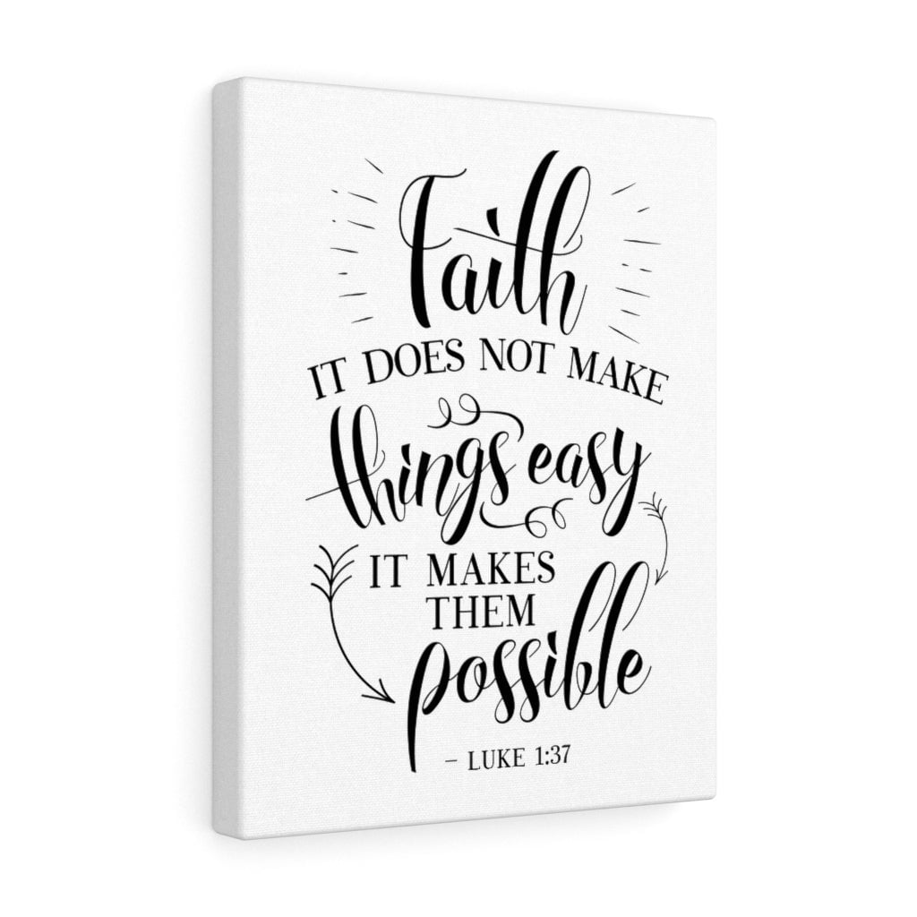 Scripture Walls Luke 1:37 Makes Them Possible Bible Verse Canvas ...