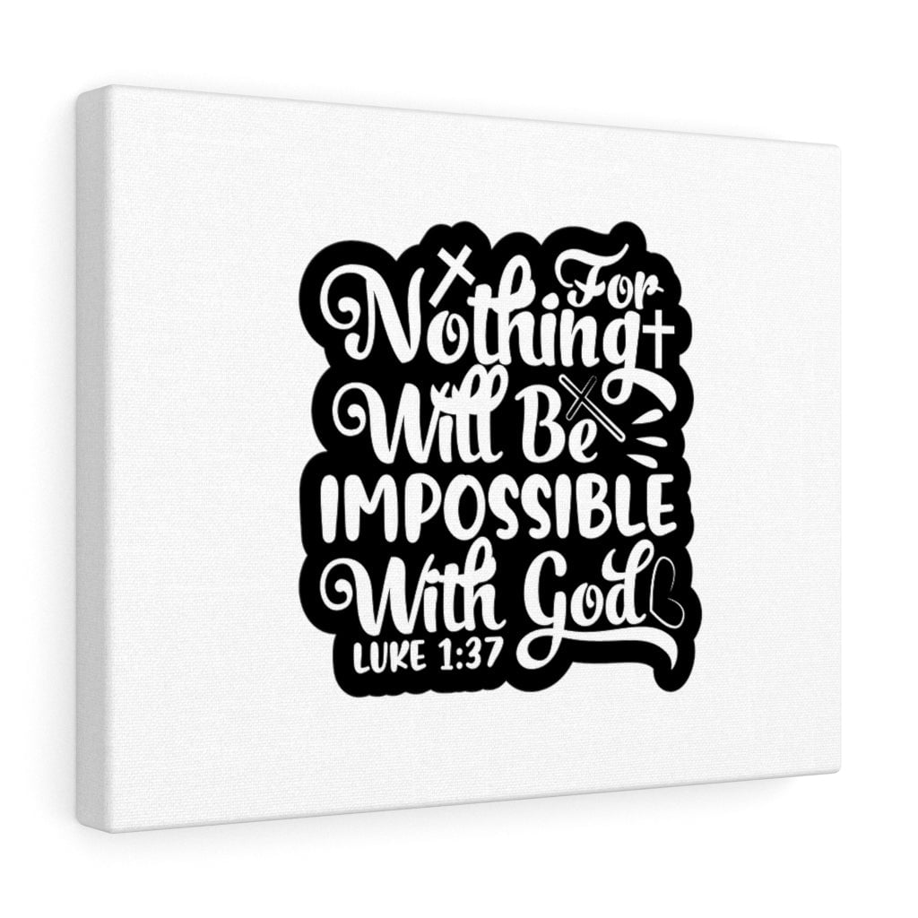 Scripture Walls Luke 1:37 With God Bible Verse Canvas Christian Wall ...