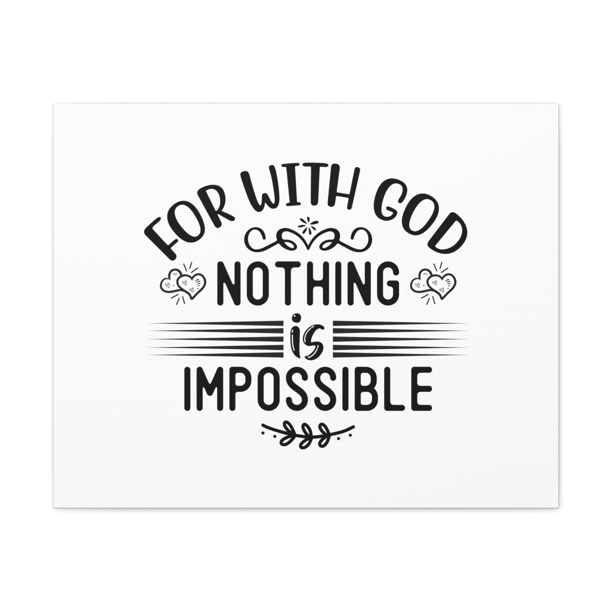 Scripture Walls Luke 1:37 With God Nothing Is Impossible Bible Verse ...