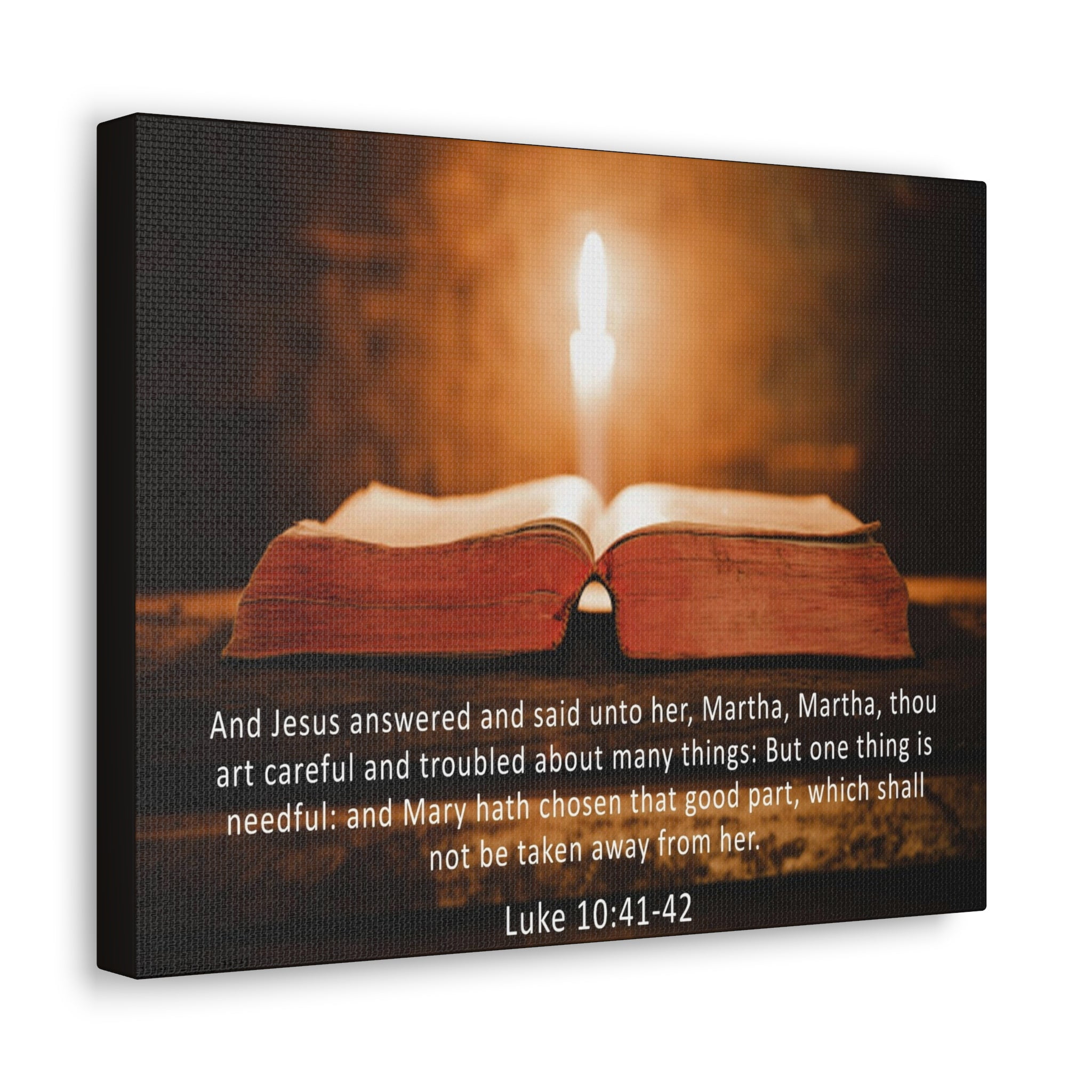 Luke 10:41-42 Bible Verse Canvas – Christian Wall Art, Ready to Hang - Walmart.com