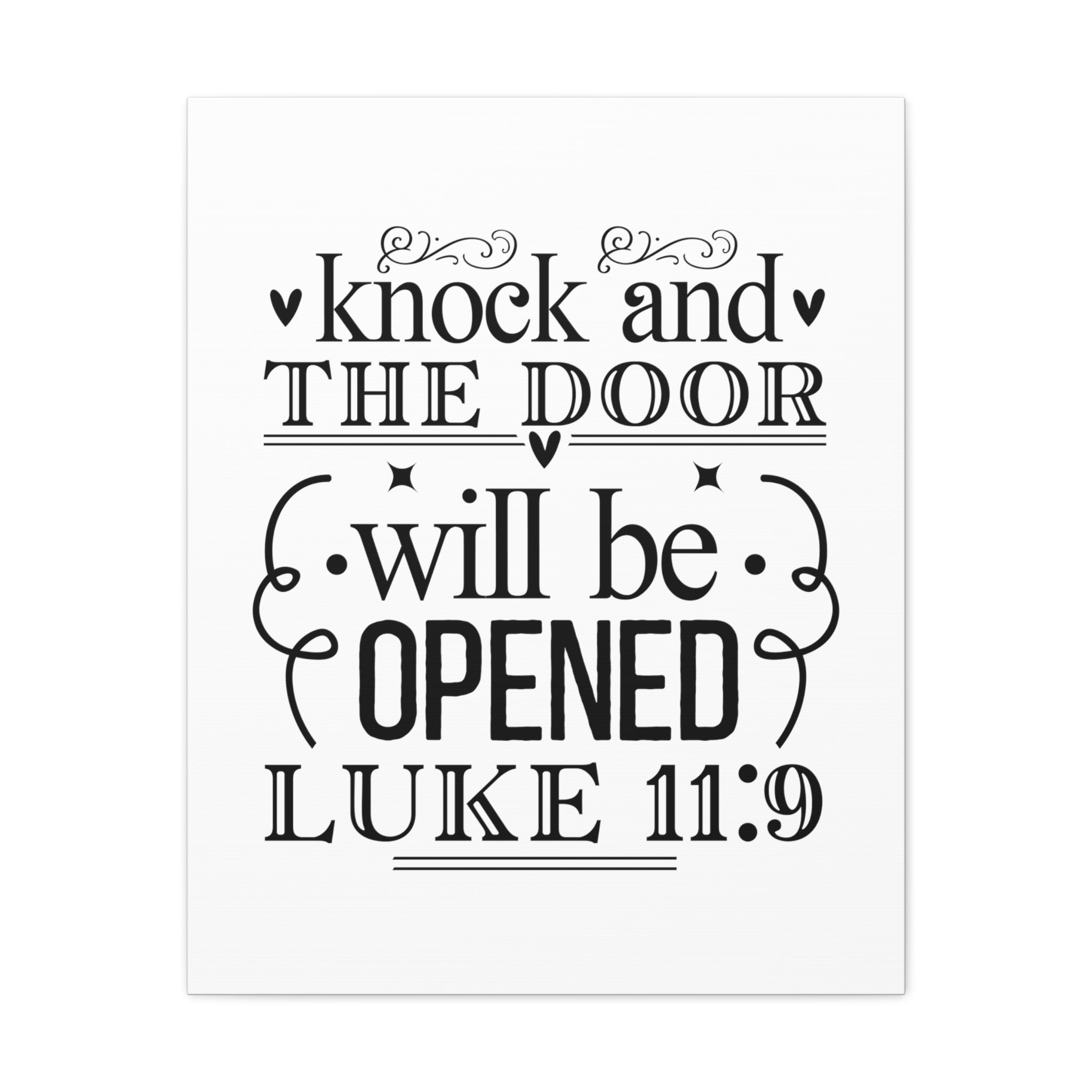 Scripture Walls Luke 11:9 Knock Bible Verse Canvas Christian Wall Art ...