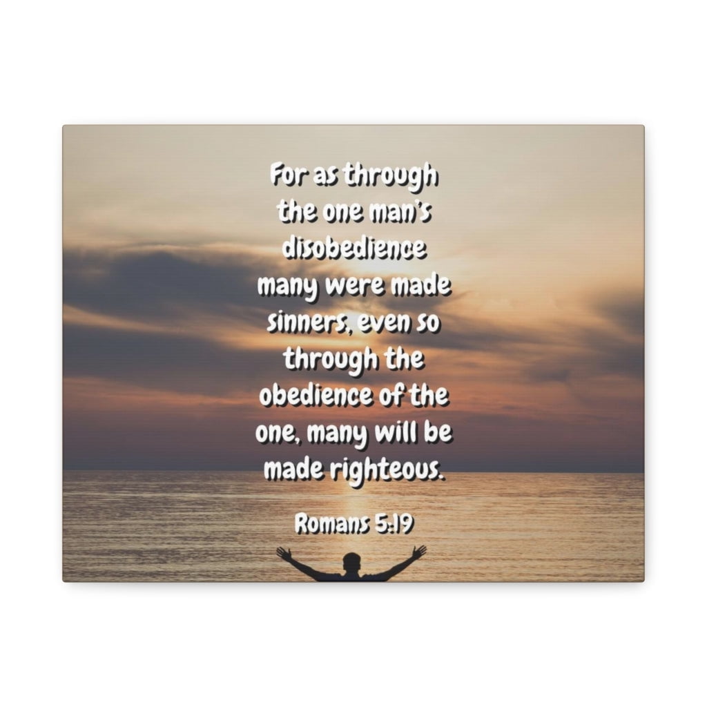 Scripture Walls Made Righteous Romans 5:19 Bible Verse Canvas Christian ...