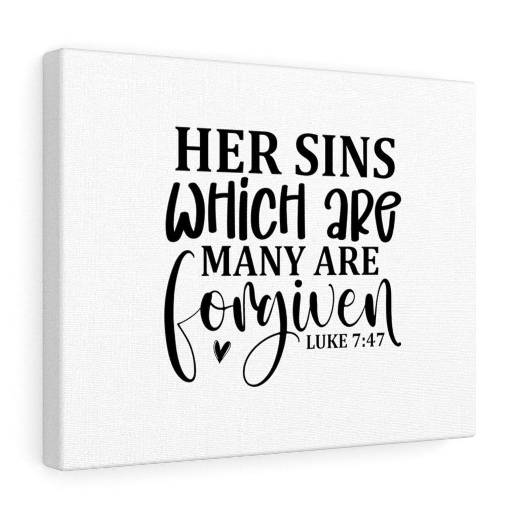 Scripture Walls Many Are Forgiven Luke 7:47 Bible Verse Canvas ...
