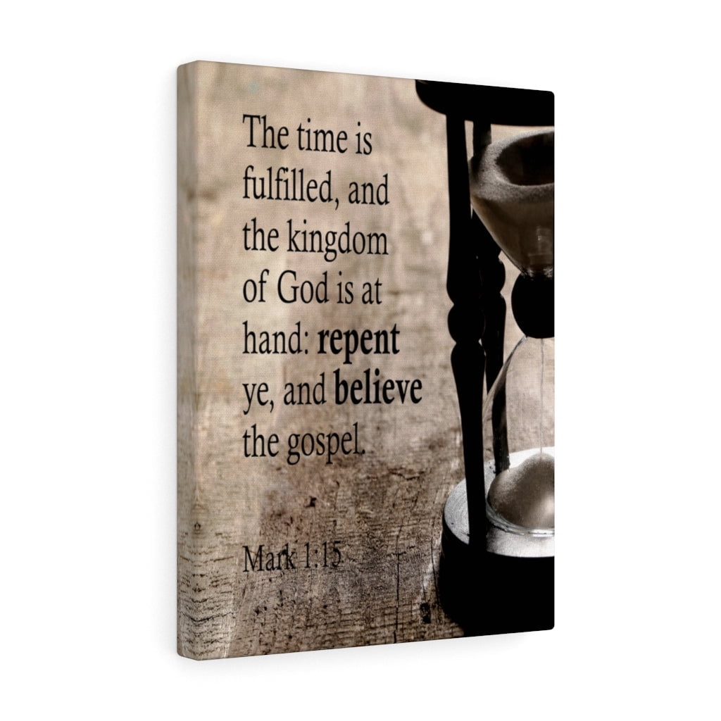 Scripture Walls Mark 1:15 Repent and Believe Bible Verse Canvas ...