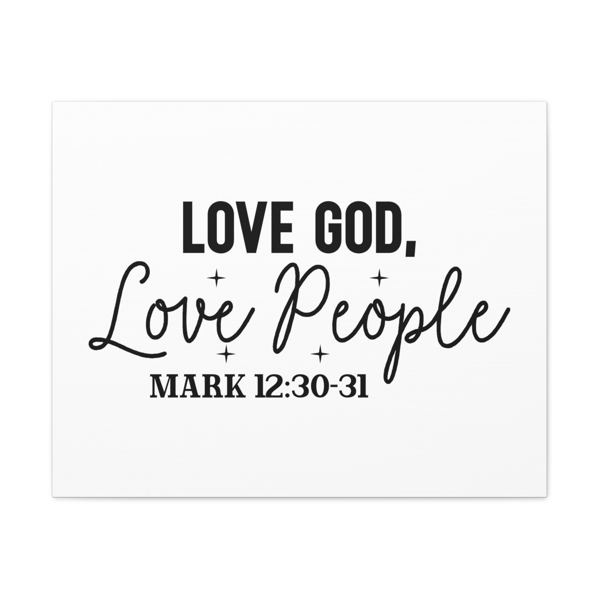 Scripture Walls Mark 12:30-31 Love God Bible Verse Canvas Christian ...