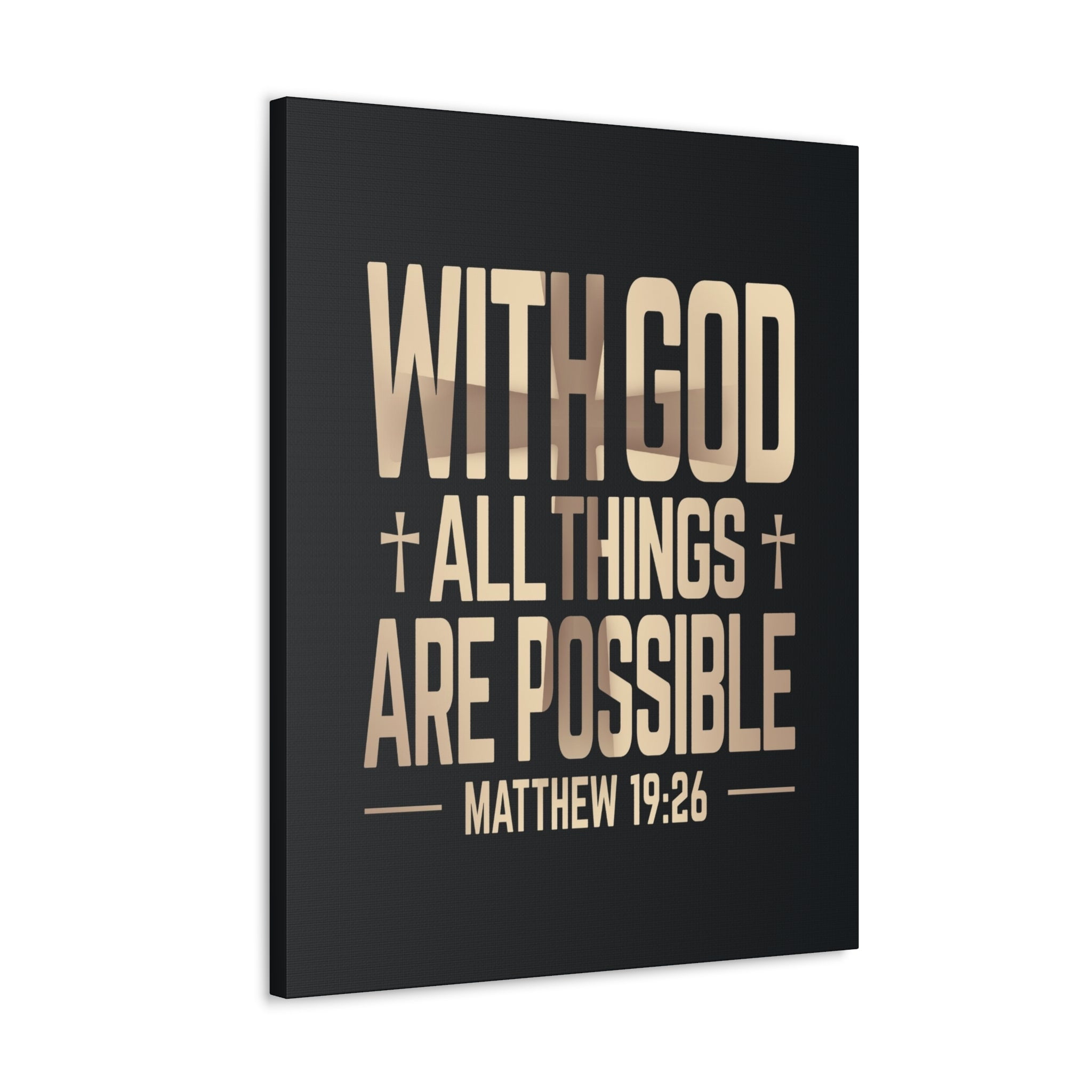 Scripture Walls Matthew 19:26 All Things Possible Bible Verse Canvas Christian Wall Art Ready to ...