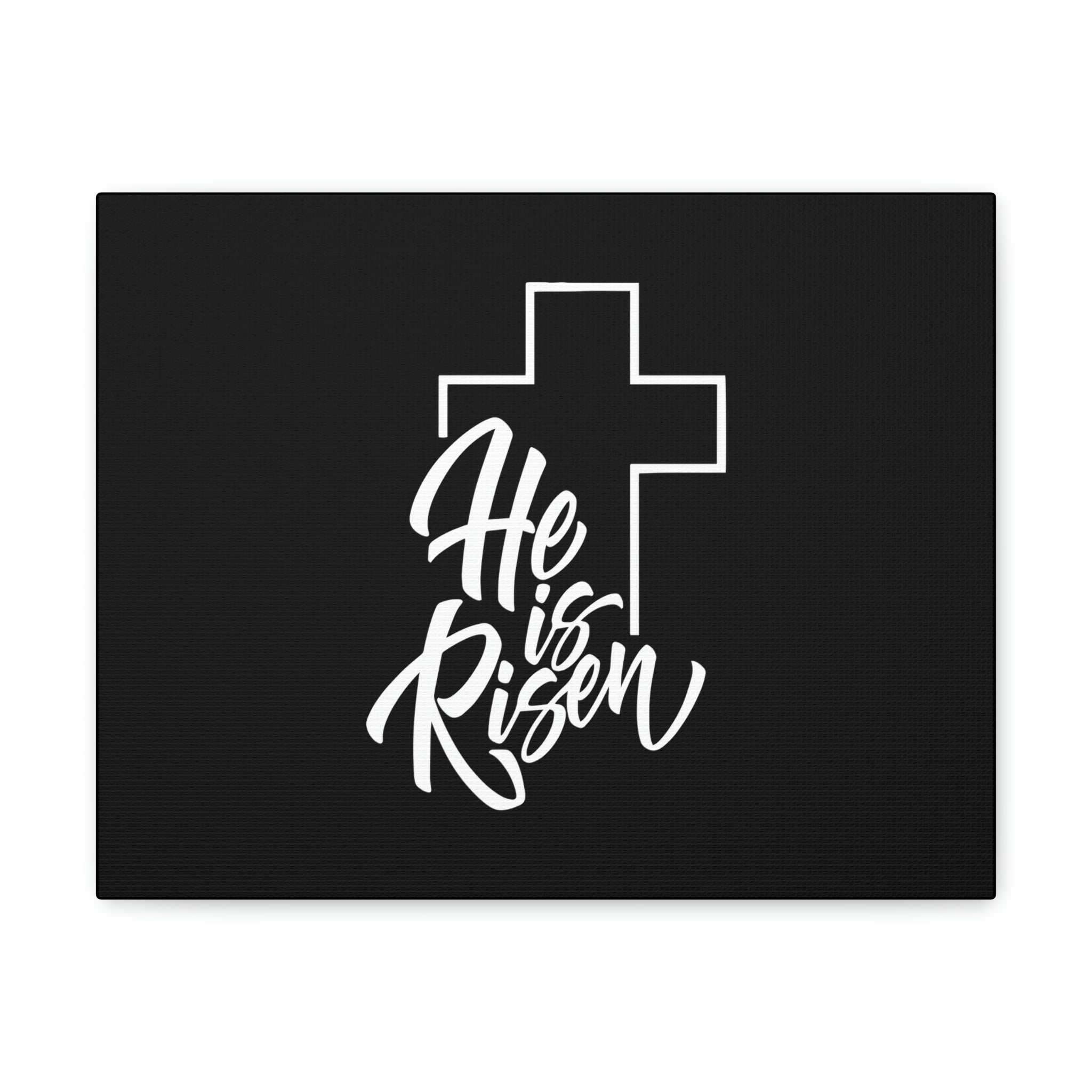 Scripture Walls Matthew 28:6 He Is Risen Outline Cross Christian Wall Art Bible Verse Print ...