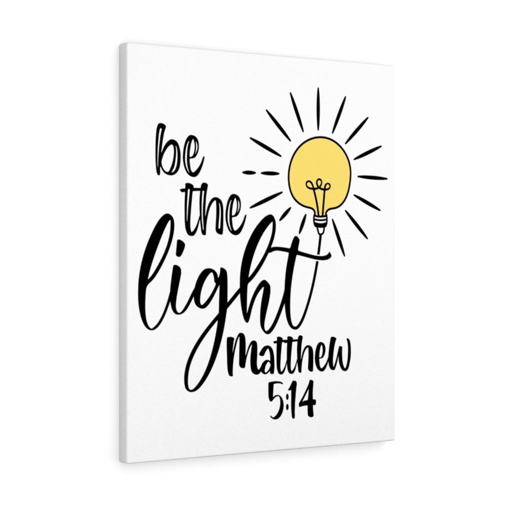 Scripture Walls Matthew 5:14 Be The Light Bulb Bible Verse Canvas ...