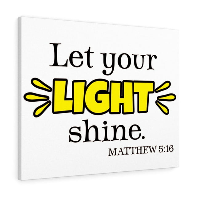 Scripture Walls Matthew 5:16 Let Your Light Shine Colored Bible Verse Canvas Christian Wall Art ...