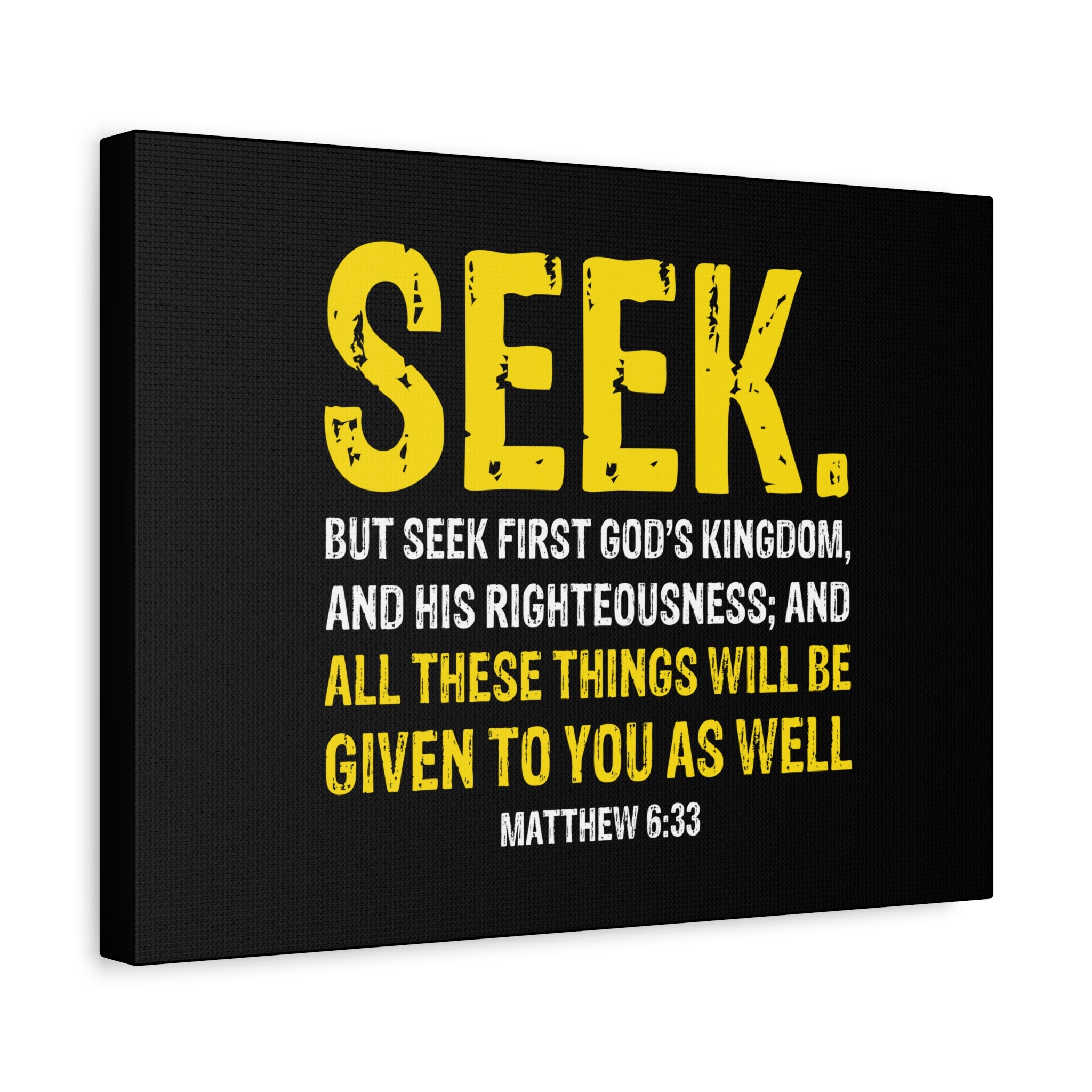 Scripture Walls Matthew 6:33 His Righteousness Yellow Black Christian ...