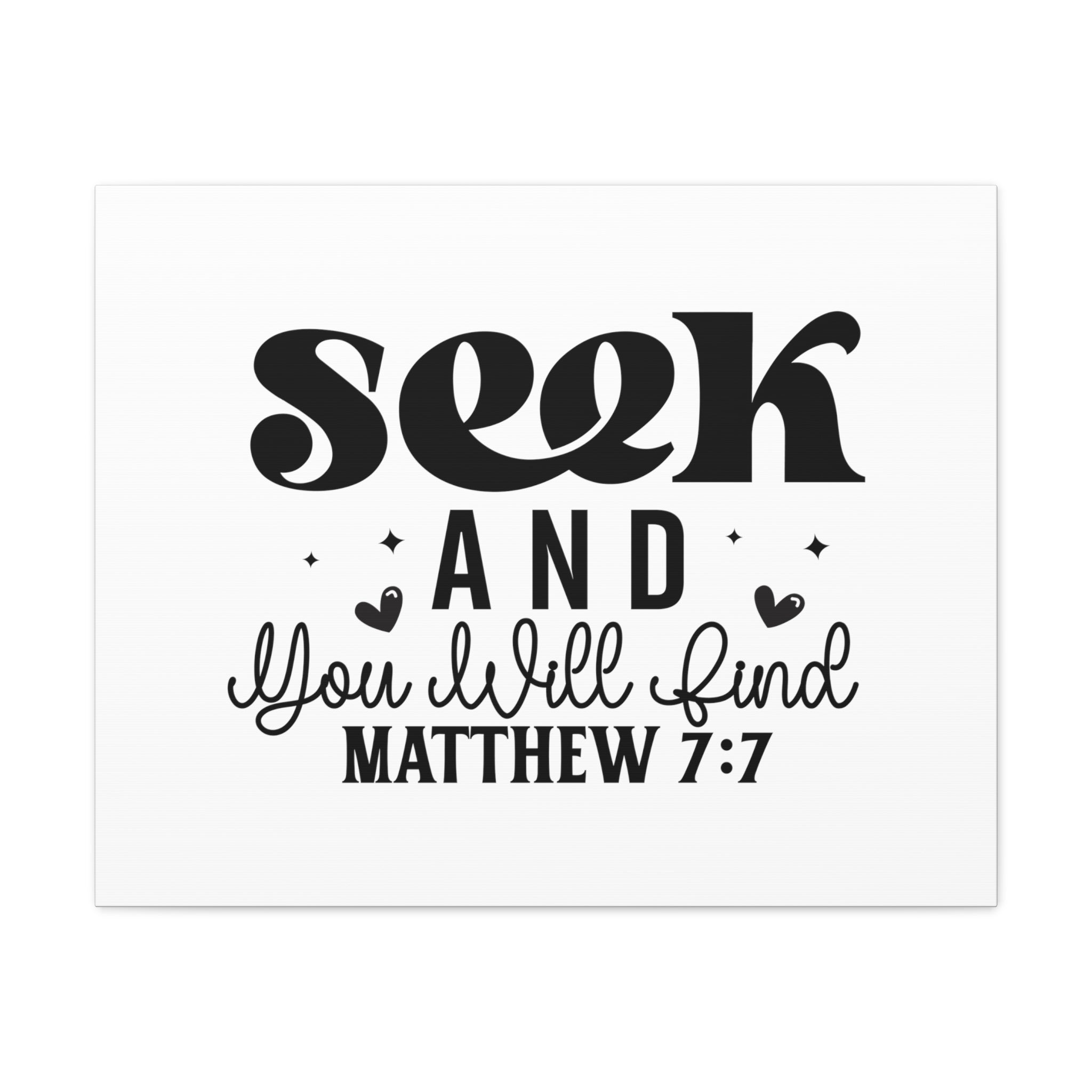 Scripture Walls Matthew 7:7 Seek and You Will Find Bible Verse Canvas ...