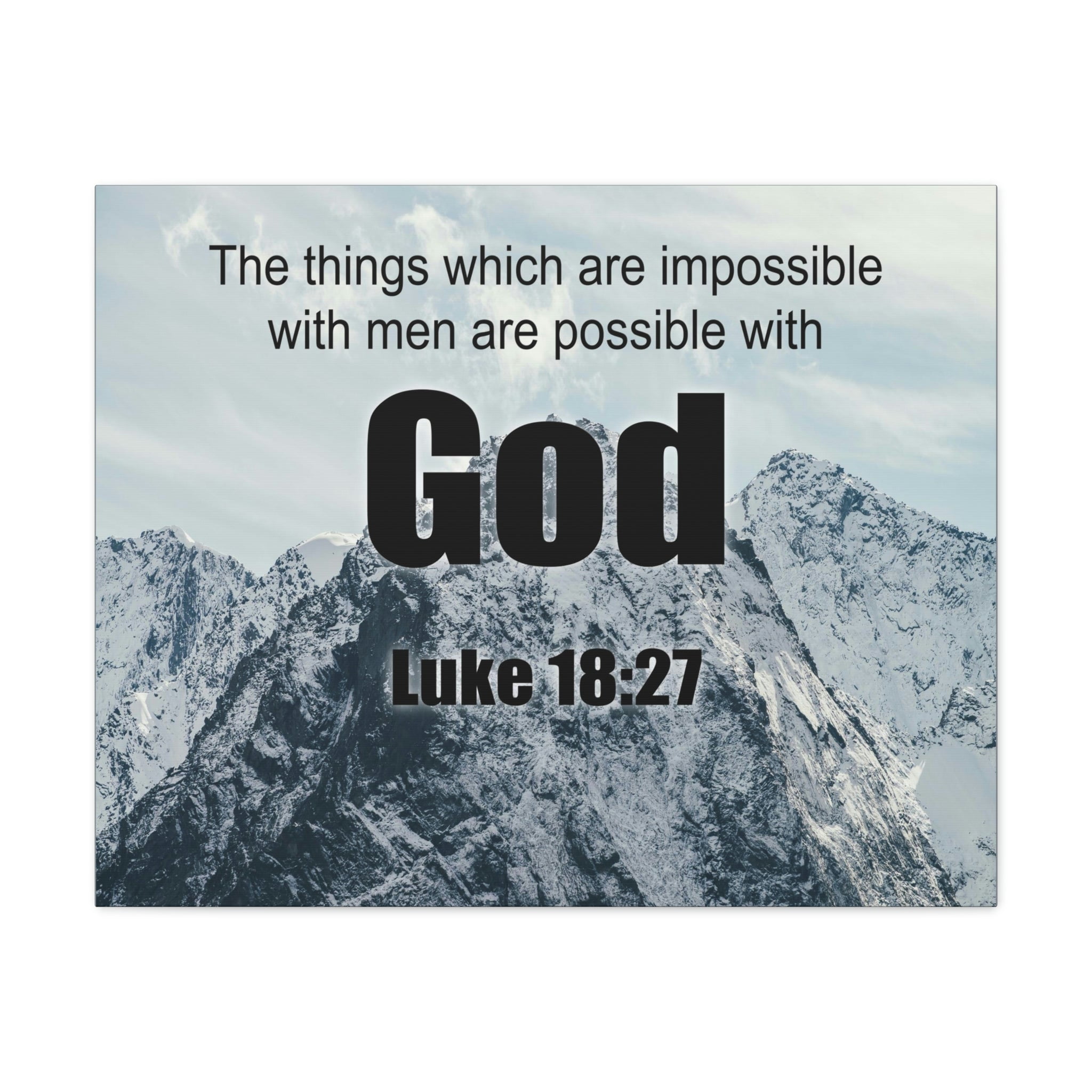 Scripture Walls Men Are Possible With God Luke 18:27 Bible Verse Canvas ...