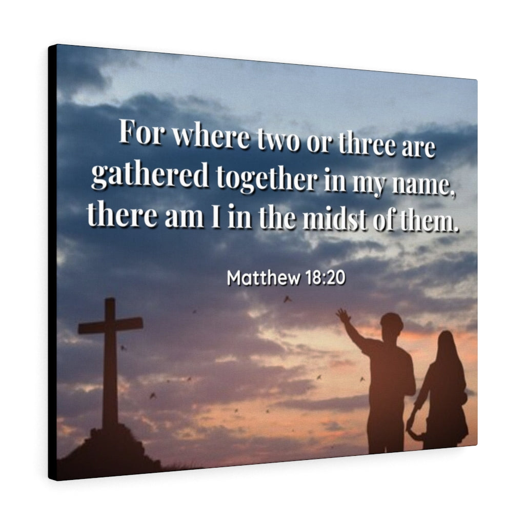 Scripture Walls Midst Of Them Matthew 18:20 Bible Verse Canvas Christian Wall Art Ready to Hang ...