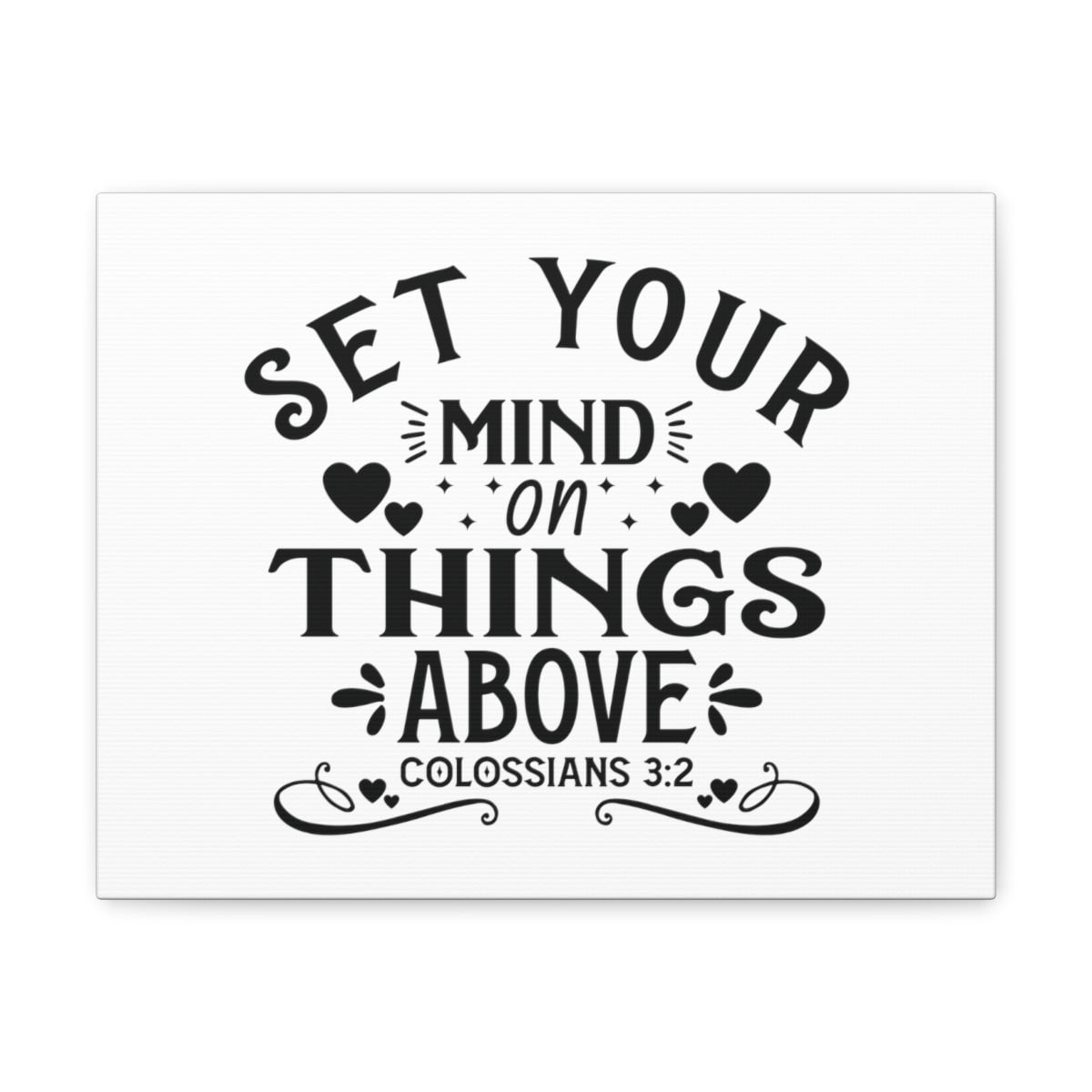 Scripture Walls Mind On Things Colossians 3:2 Heart Bible Verse Canvas ...