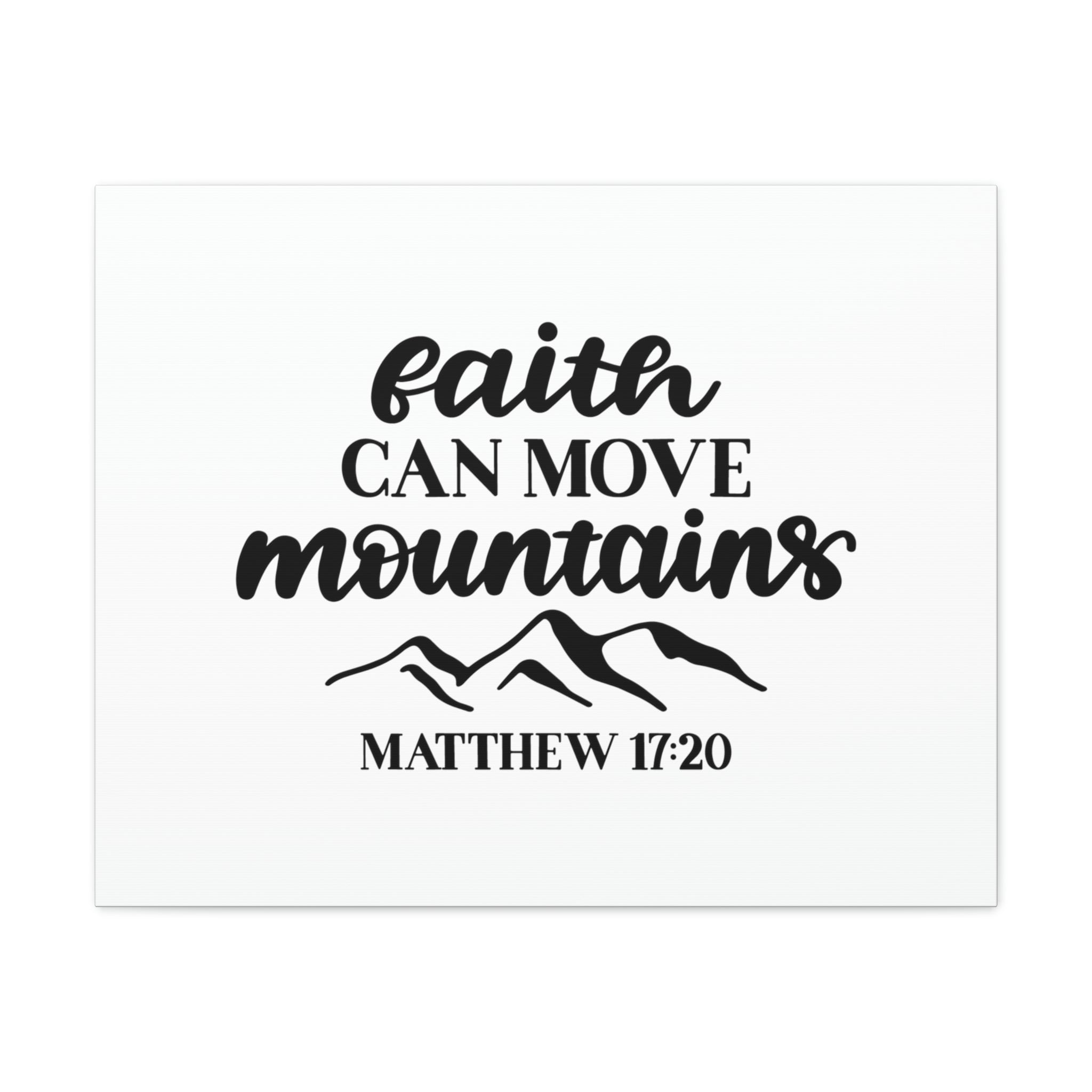 Scripture Walls Move Mountains Matthew 17:20 Christian Wall Art Bible Verse Print Ready to Hang ...