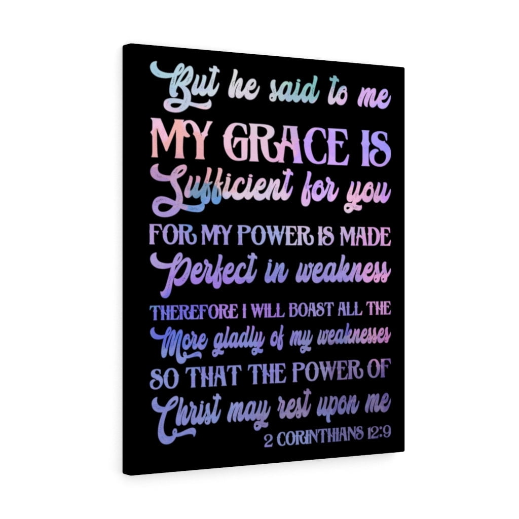 Scripture Walls My Grace Is Sufficient 2 Corinthians 12:9 Bible Verse ...