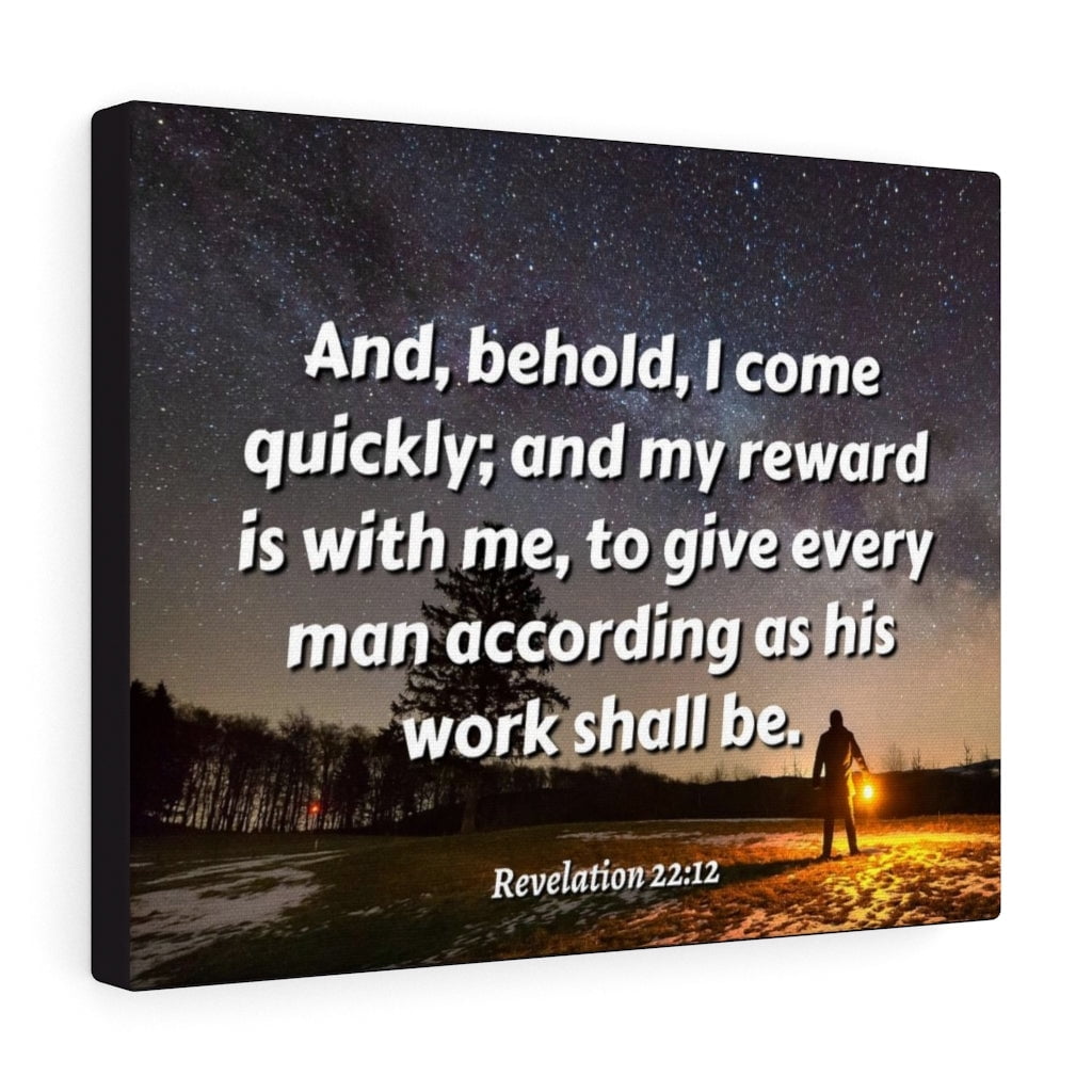 Scripture Walls My Reward Revelation 22:12 Bible Verse Canvas Christian ...