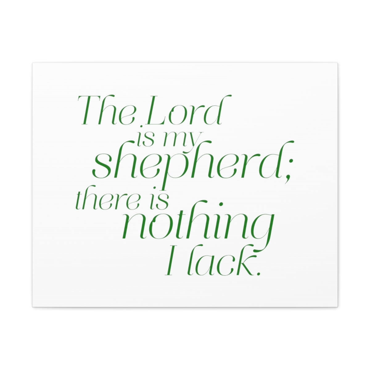 Scripture Walls Psalm 23:1 My Shepherd Green Bible Verse Canvas ...