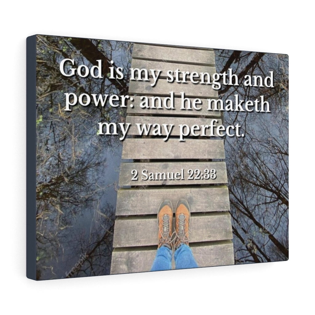 Scripture Walls My Way 2 Samuel 22:33 Bible Verse Canvas Christian Wall ...