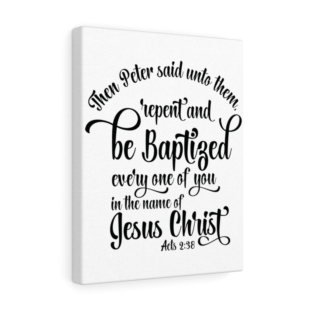 Scripture Walls Name Of Jesus Acts 2:38 Bible Verse Canvas Christian ...