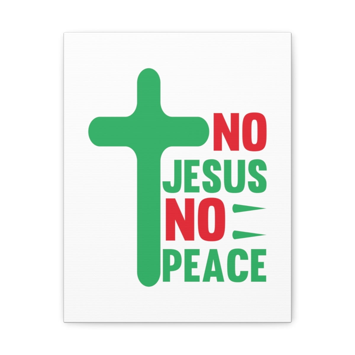 Scripture Walls No Jesus No Peace Romans 5:1 Cross Christian Wall Art ...