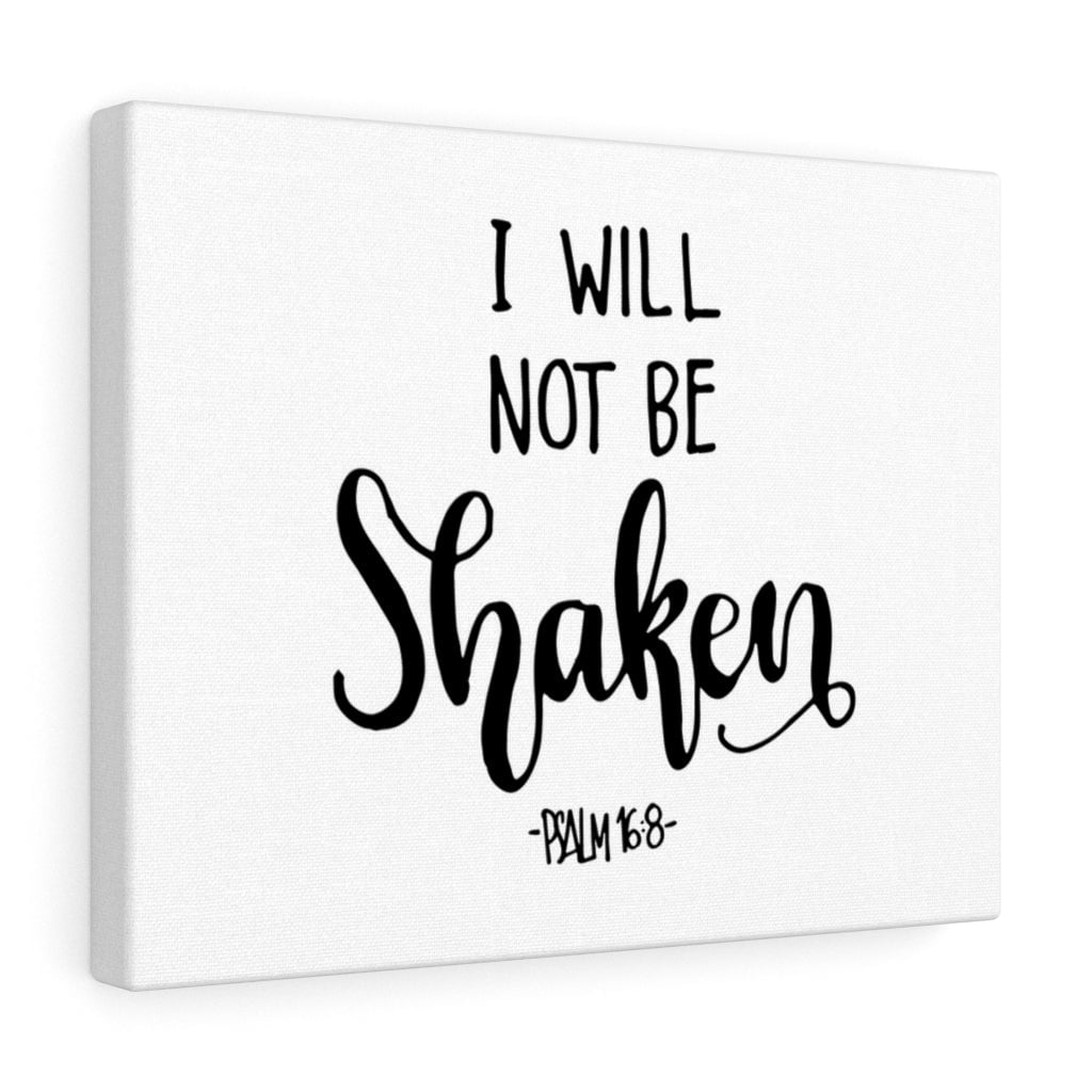 Scripture Walls Psalm 16:8 Not Be Shaken Bible Verse Canvas Christian ...