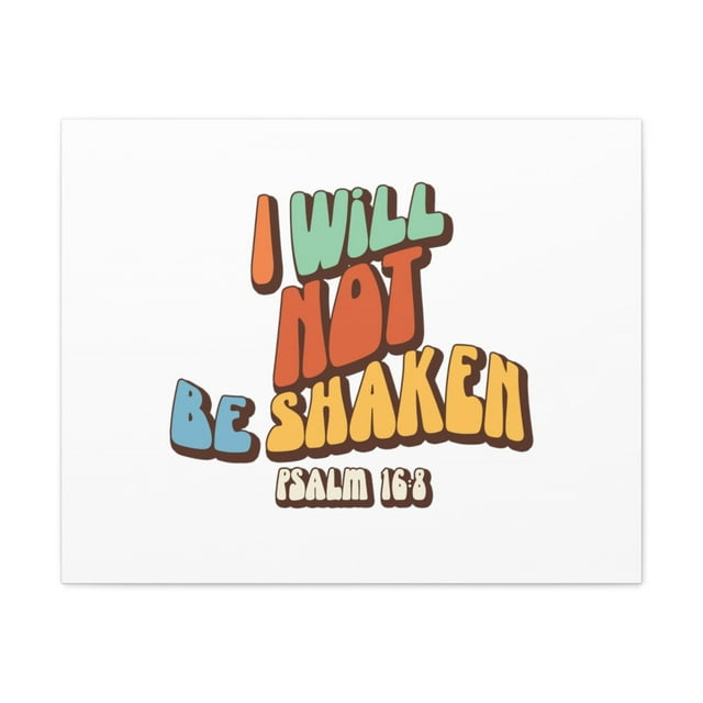 Scripture Walls Not Be Shaken Psalm 16:8 Orange Bible Verse Canvas ...