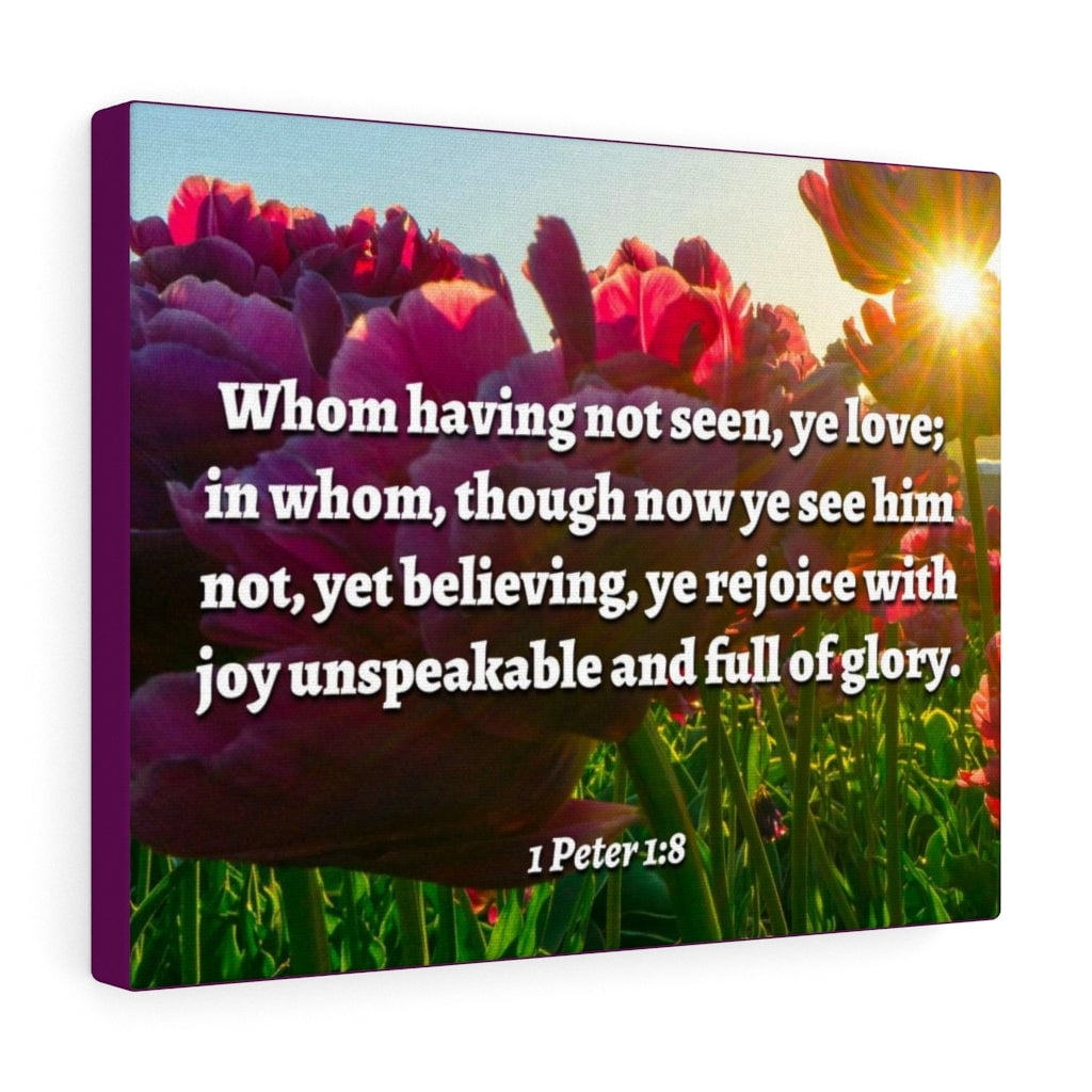 Scripture Walls Not Seen 1 Peter 1:8 Bible Verse Canvas Christian Wall ...