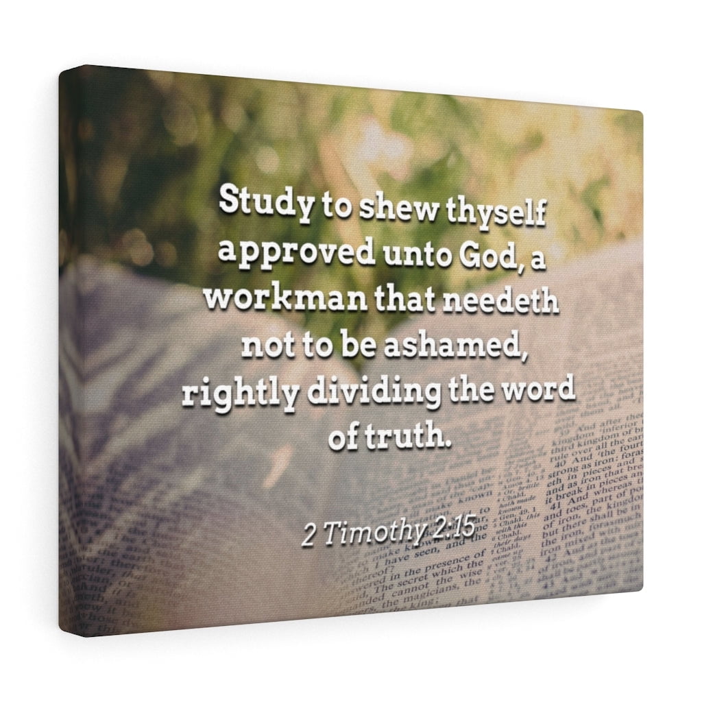 Scripture Walls Not To Be Ashamed 2 Timothy 2:15 Bible Verse Canvas ...