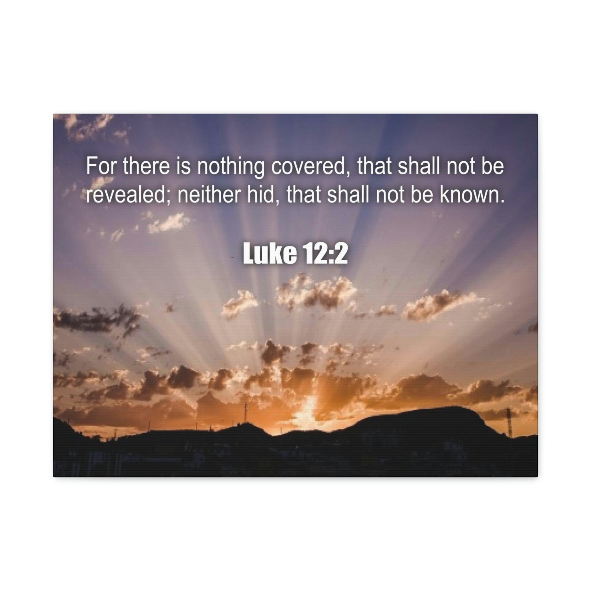Framed Luke 12:2 'Nothing Covered' Bible Verse, Christian Wall D√©cor ...