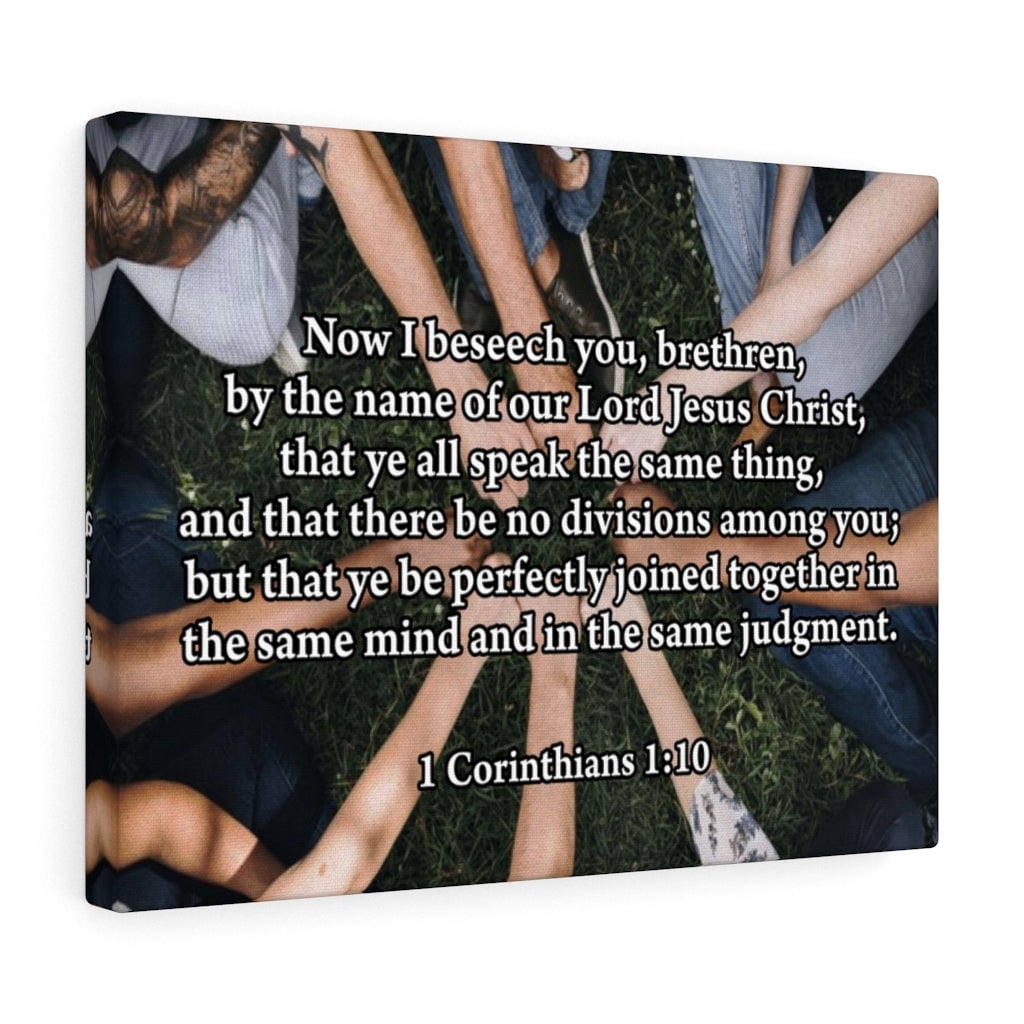 Scripture Walls Now I Beseech You 1 Corinthians 1:10 Bible Verse Canvas ...