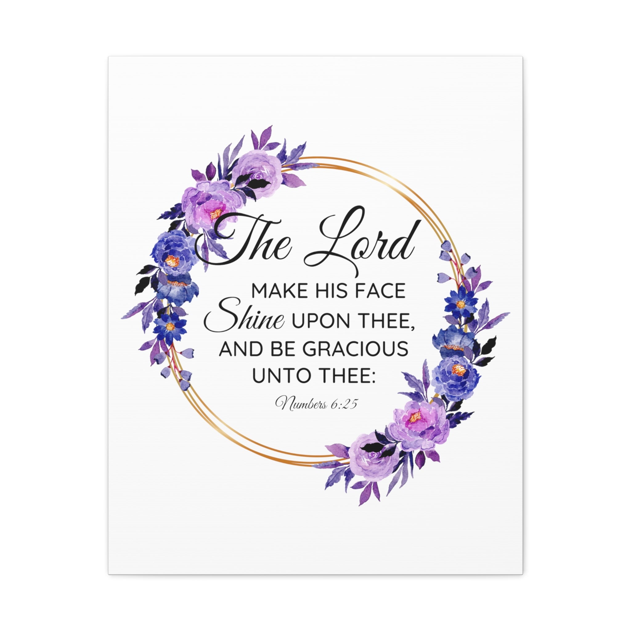 Scripture Walls Numbers 6:25 Shine Upon Thee Bible Verse Canvas ...
