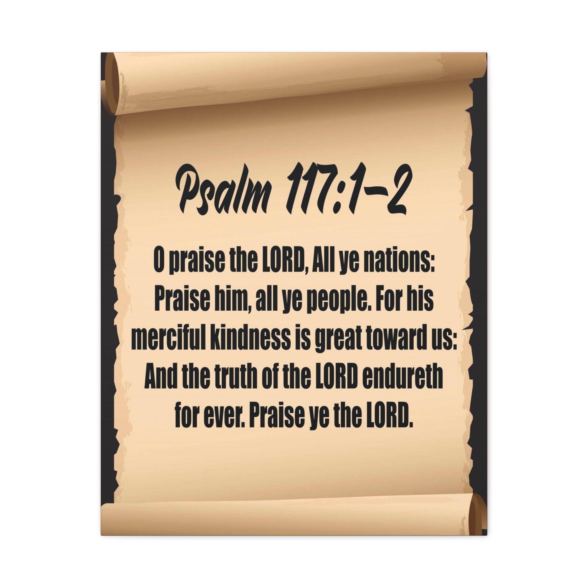 Scripture Walls Psalm 117:2 O Praise the Lord Bible Verse Canvas ...