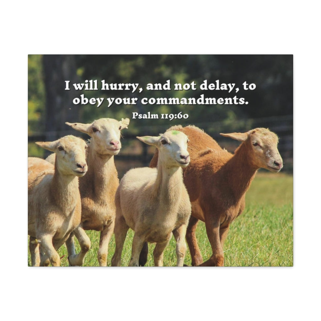 Scripture Walls Psalm 119:60 Obey Your Commandments Bible Verse Canvas ...