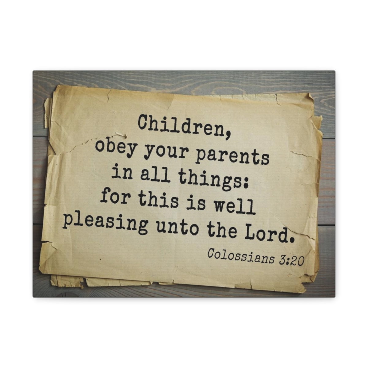 Scripture Walls Obey Your Parents Colossians 3:20 Bible Verse Canvas ...