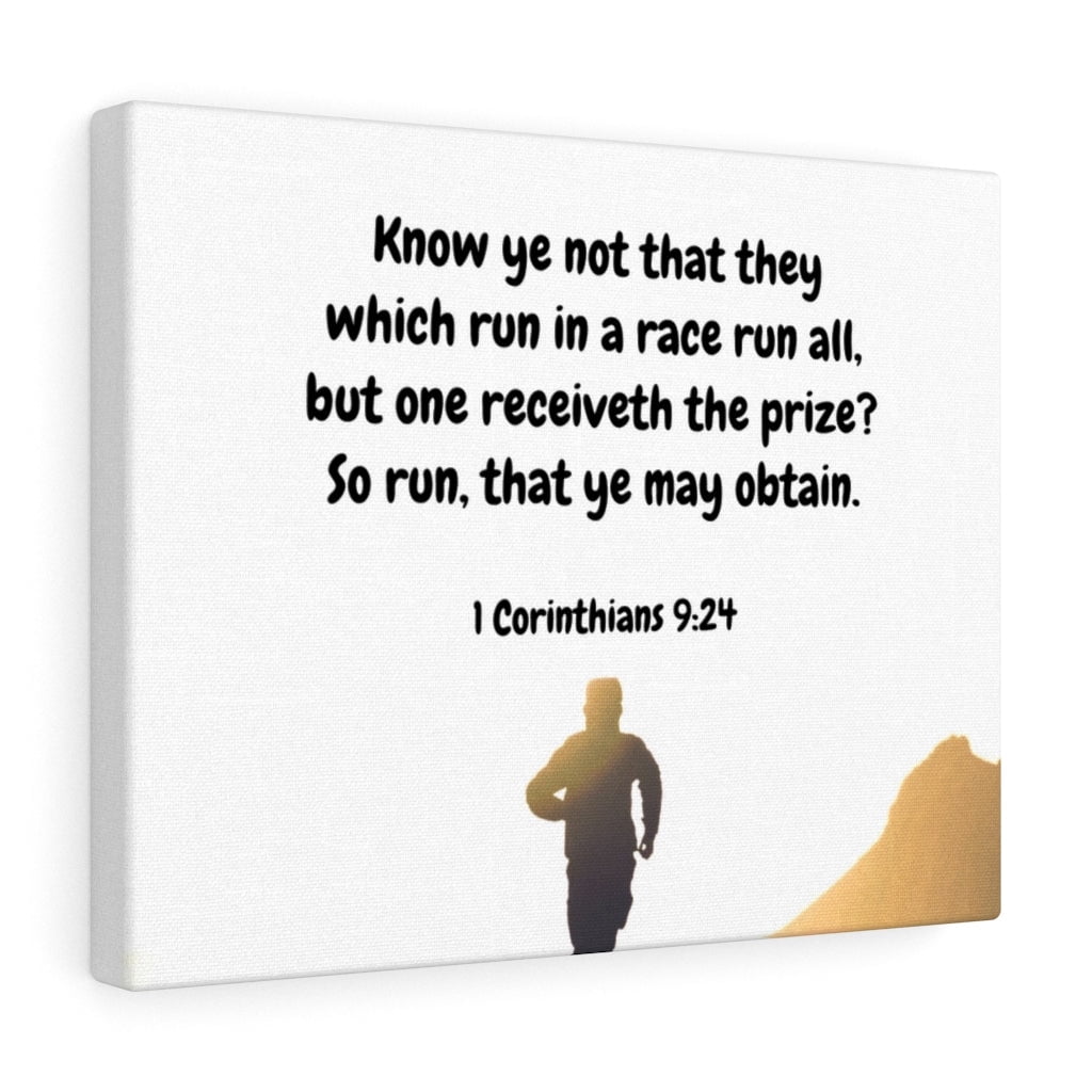 Scripture Walls Obtain 1 Corinthians 9:24 Bible Verse Canvas Christian ...