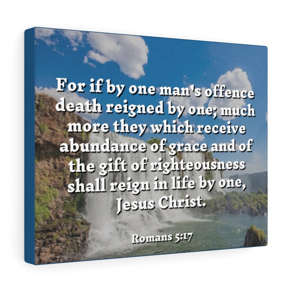 Scripture Walls Of Righteousness Romans 5:17 Bible Verse Canvas ...