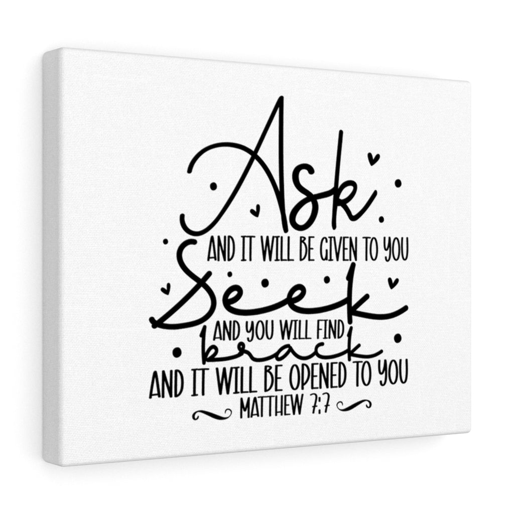 Scripture Walls Opened To You Matthew 7:7 Bible Verse Canvas Christian ...