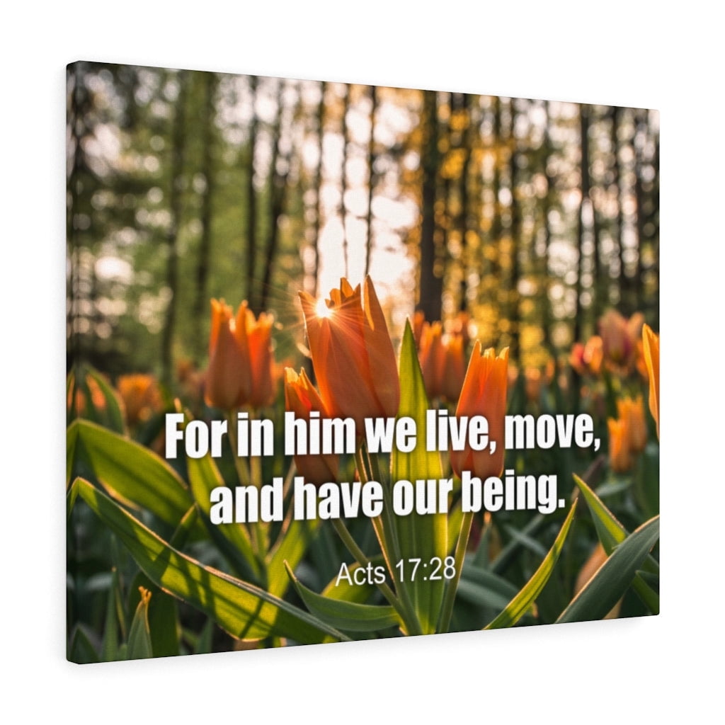 Scripture Walls Our Being Acts 17:28 Bible Verse Canvas Christian Wall Art Ready to Hang ...