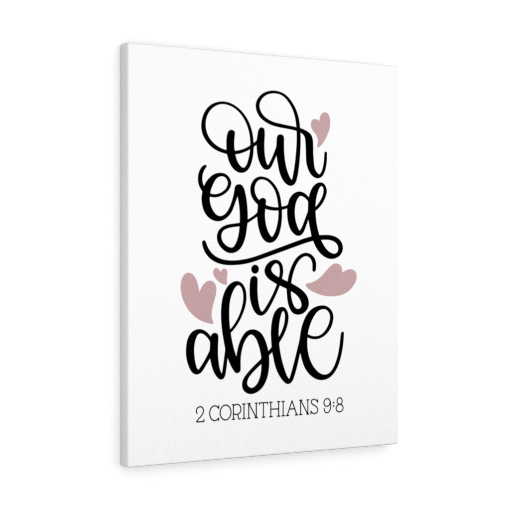 Scripture Walls Our God Is Able 2 Corinthians 9:8 Bible Verse Canvas ...