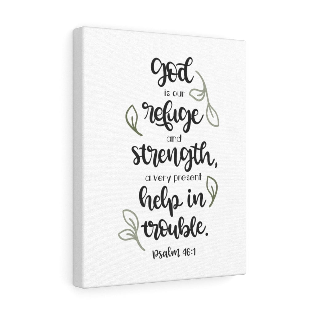 Scripture Walls Psalm 46:1 Our Refuge Bible Verse Canvas Christian Wall ...