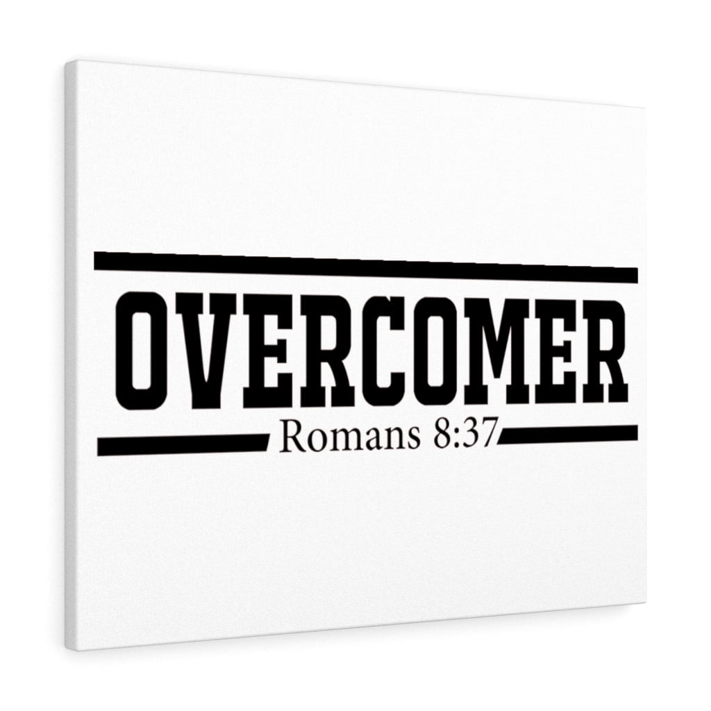 Scripture Walls Overcomer White Romans 8:37 Bible Verse Canvas ...
