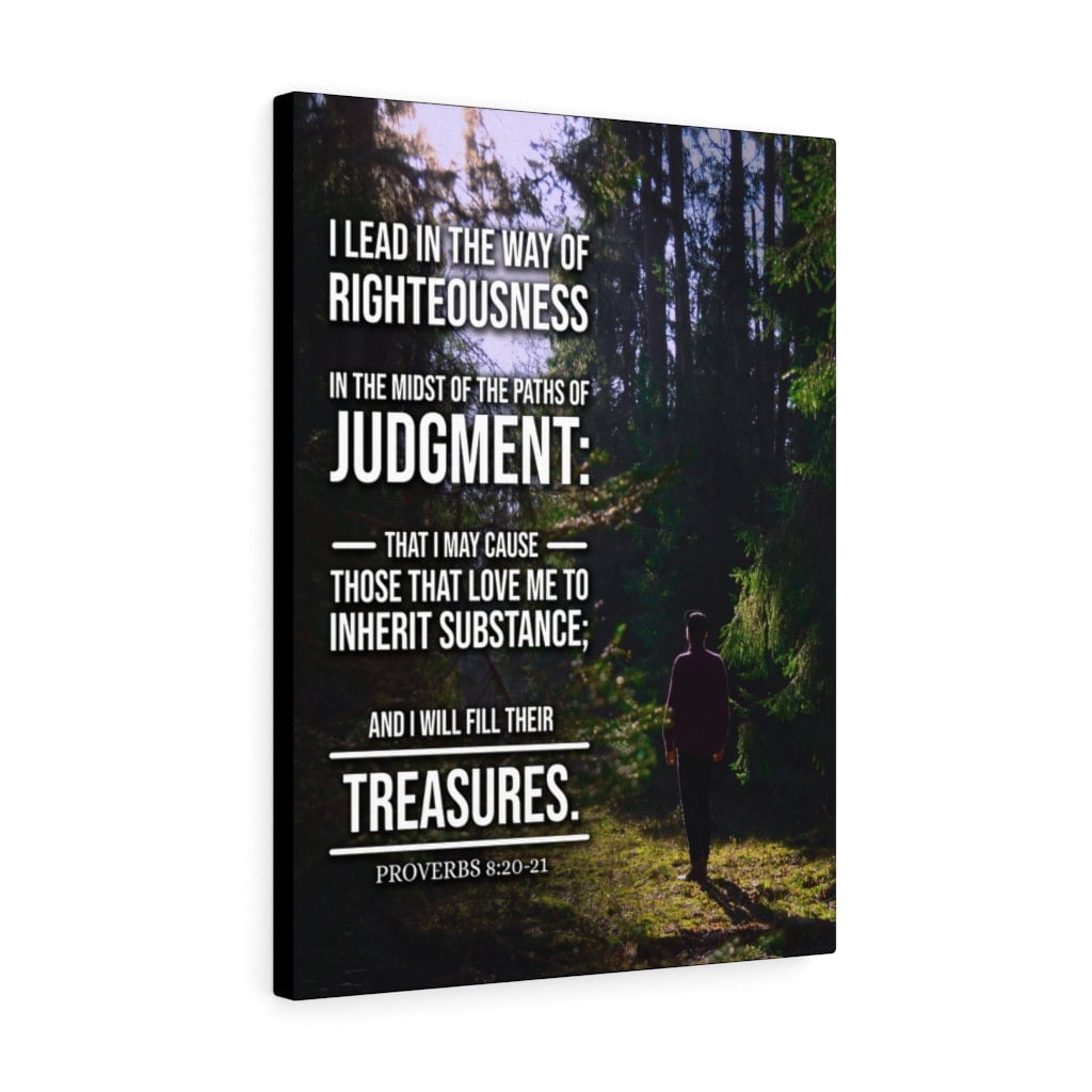 Scripture Walls Paths of Judgment Proverbs 8:20 Bible Verse Canvas ...