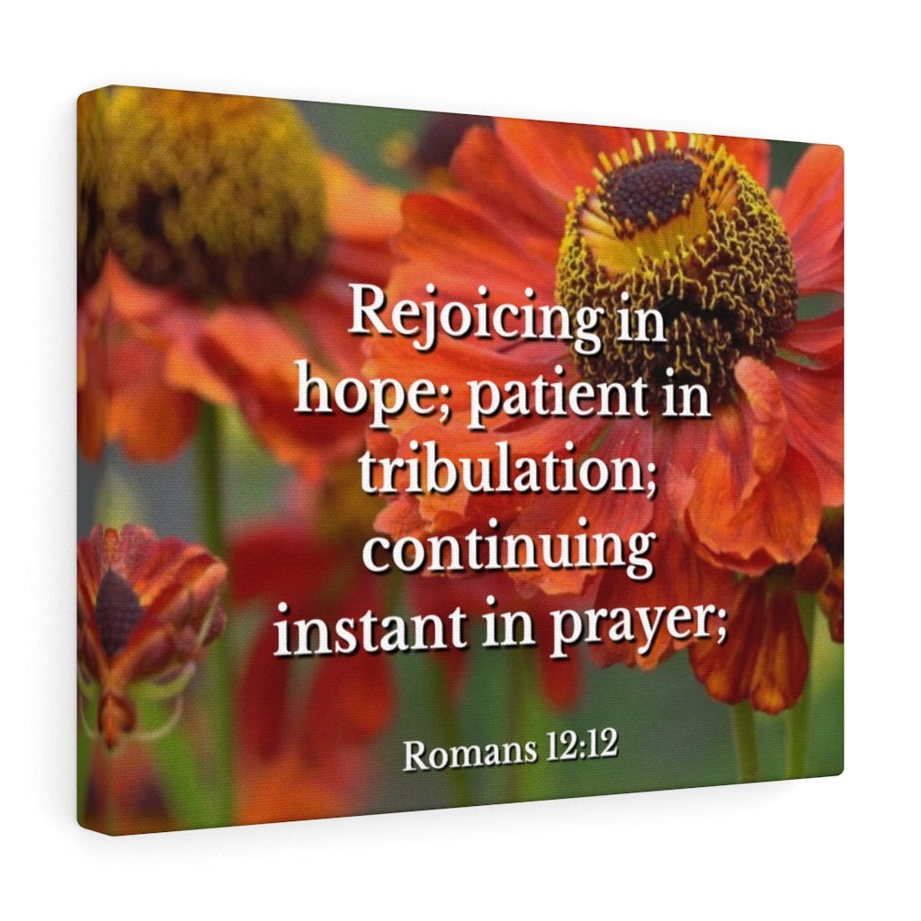 Scripture Walls Patient In Tribulation Romans 12:12 Bible Verse Canvas ...